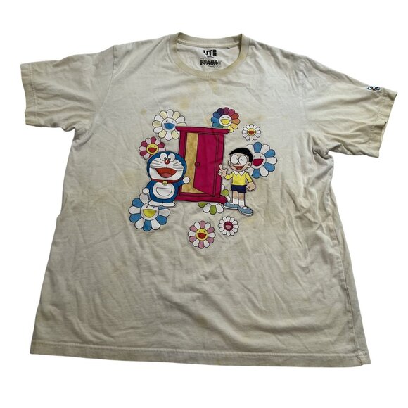 Uniqlo | Shirts | Uniqlo Doraemon X Takashi Murakami Tshirt In White ...